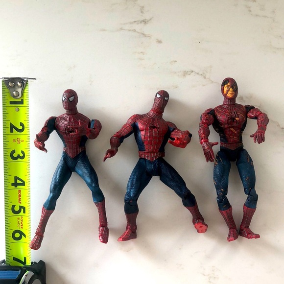 Marvel | Toys | Three 6 Spider Marvel Action Figures Hands Feet Arms ...